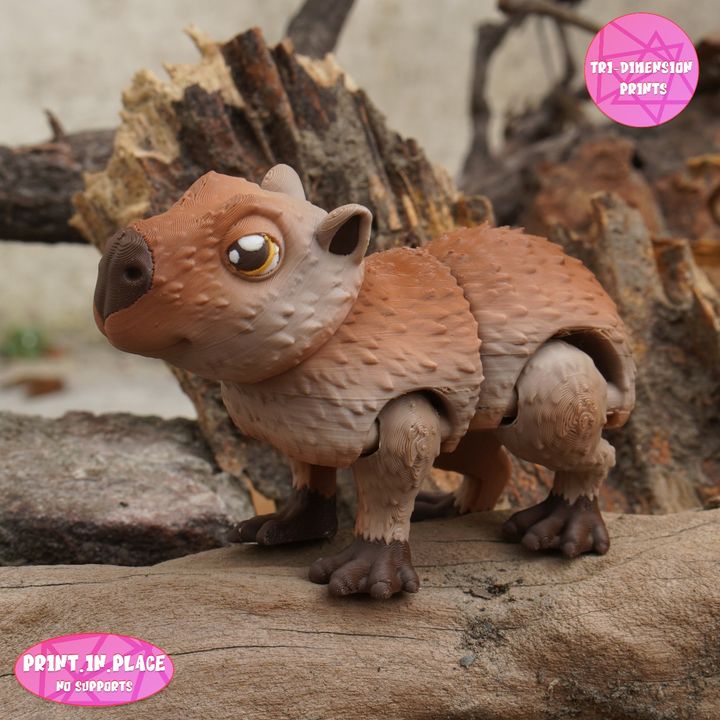3D Printable Flexi Capybara by TriDimensionPrints