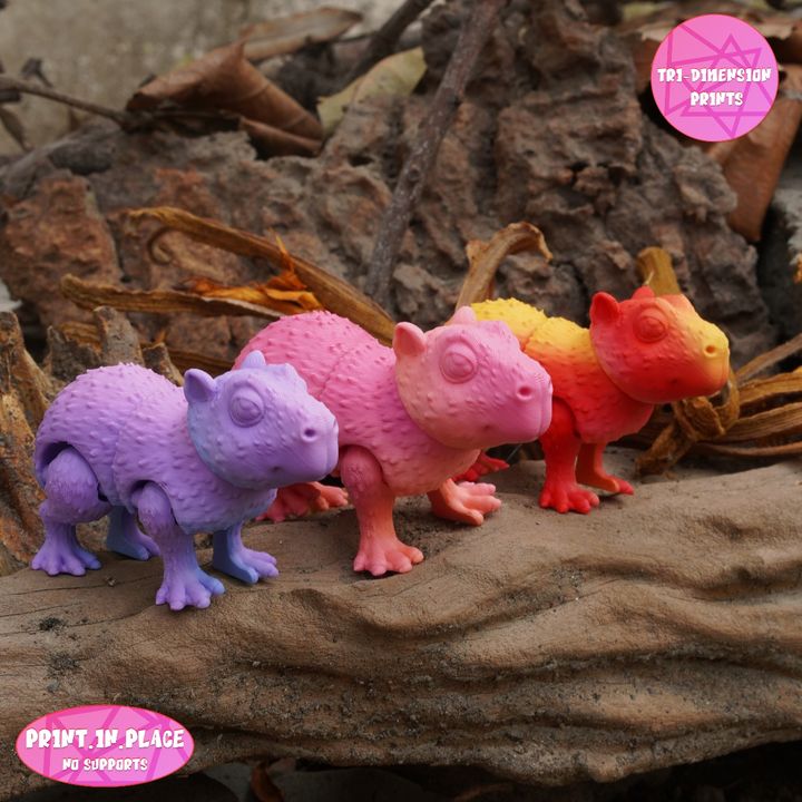 3D Printable Flexi Capybara by TriDimensionPrints