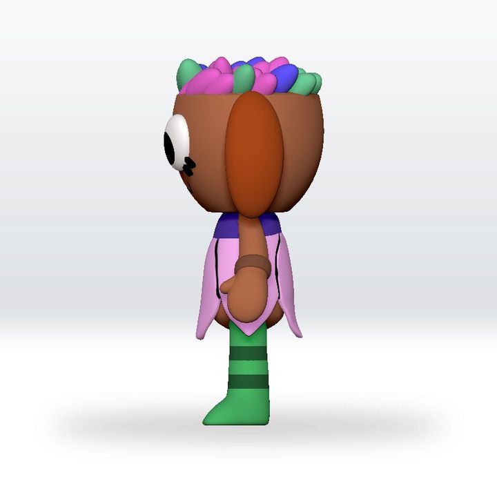 3D Printable Bassie STL 3D Model Dandys World 3D Model Character Fanart ...