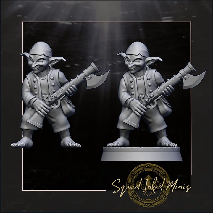 3D Printable Goblin Pirate Crew Bundle by Squid Inked Minis