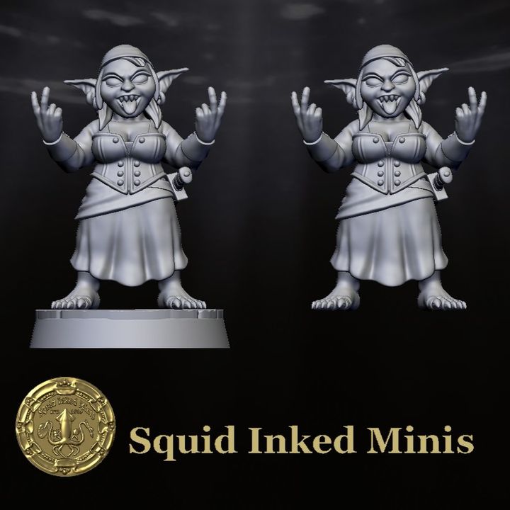 3D Printable Goblin Pirate Crew Bundle by Squid Inked Minis