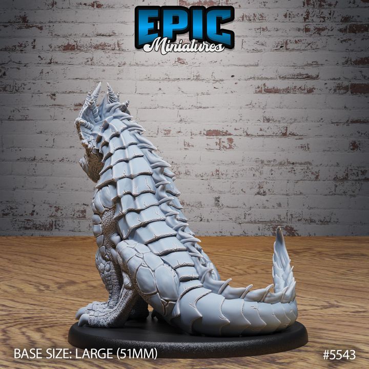 3D Printable Ambush Drake Sitting / Mountain Dragon Beast / Magical ...