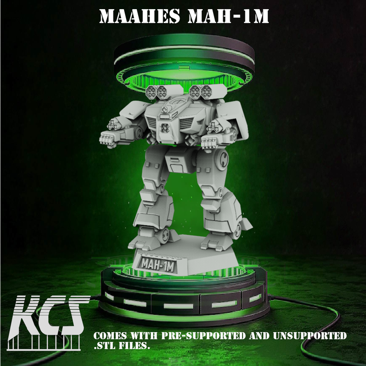 3D Printable Battletechnology Maahes MAH-1M by Mark Hazell