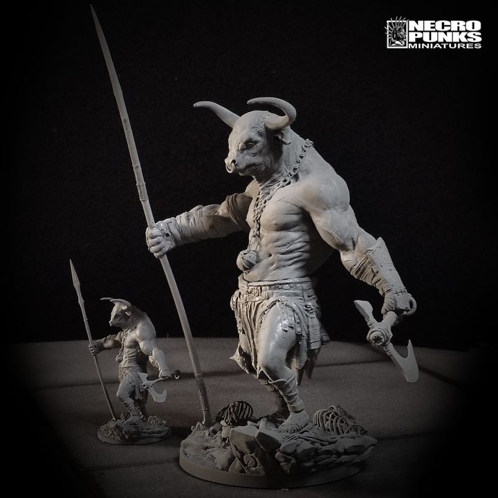 3D Printable TAURUS - 32 and 75mm by Necropunks Miniatures