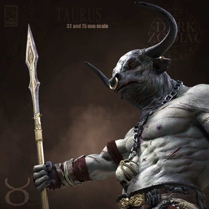 3D Printable TAURUS - 32 and 75mm by Necropunks Miniatures