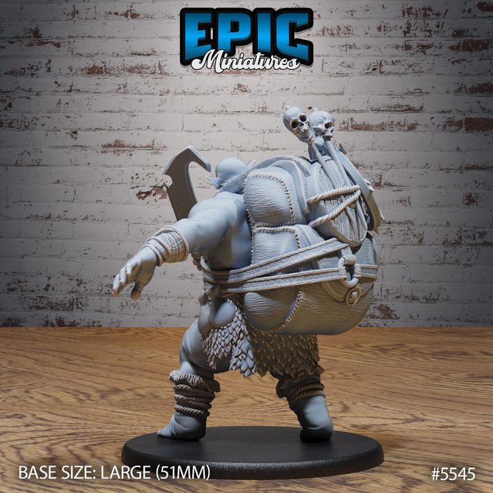 3D Printable Ogre Butcher Attack / Humanoid Giant / Cave Creature ...
