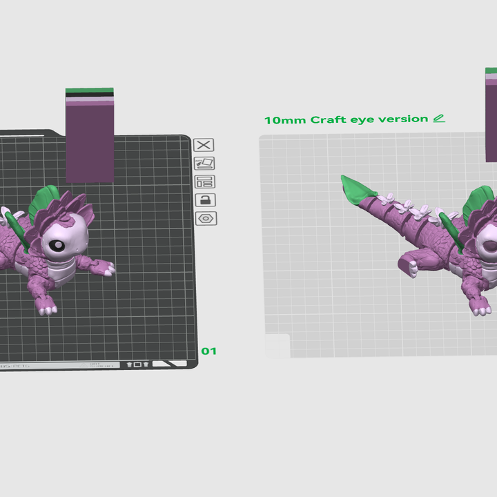 3D Printable Lilac Flower Dragon - Fantasy Creature - Articulated Flexi ...