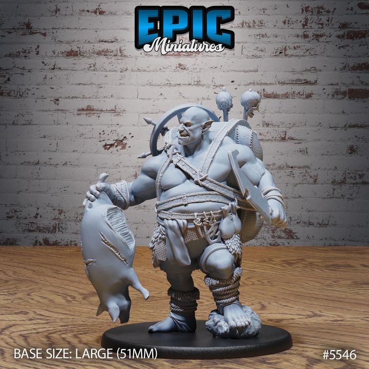 3D Printable Ogre Butcher Pig / Humanoid Giant / Cave Creature / Bulky ...
