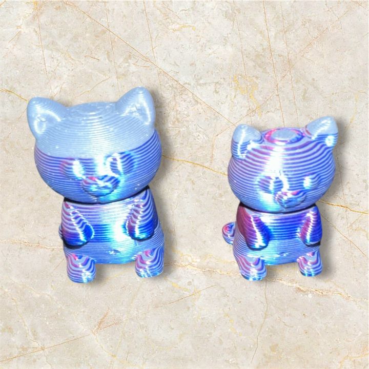 3D Printable Worry Cat Flushies and Keychains! Two versions, come with ...