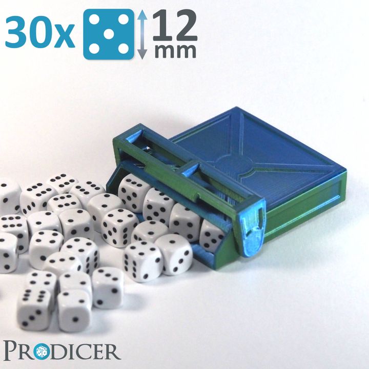 3D Printable Dice Pro Keeper Bundle (6) - compact dice storage set for ...