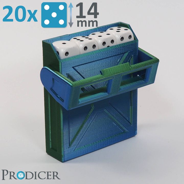 3D Printable Dice Pro Keeper Bundle (6) - compact dice storage set for ...