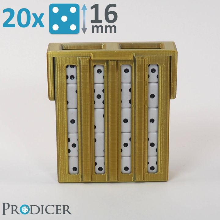 3D Printable Dice Pro Keeper Bundle (6) - compact dice storage set for ...