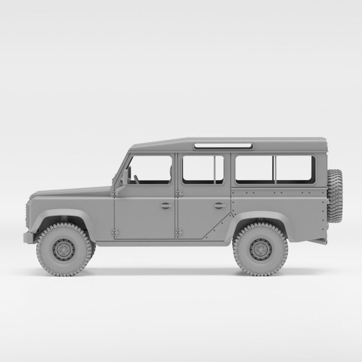 3D Printable Land Rover Defender 110 - H0 scale car model kit by ScaleHQ