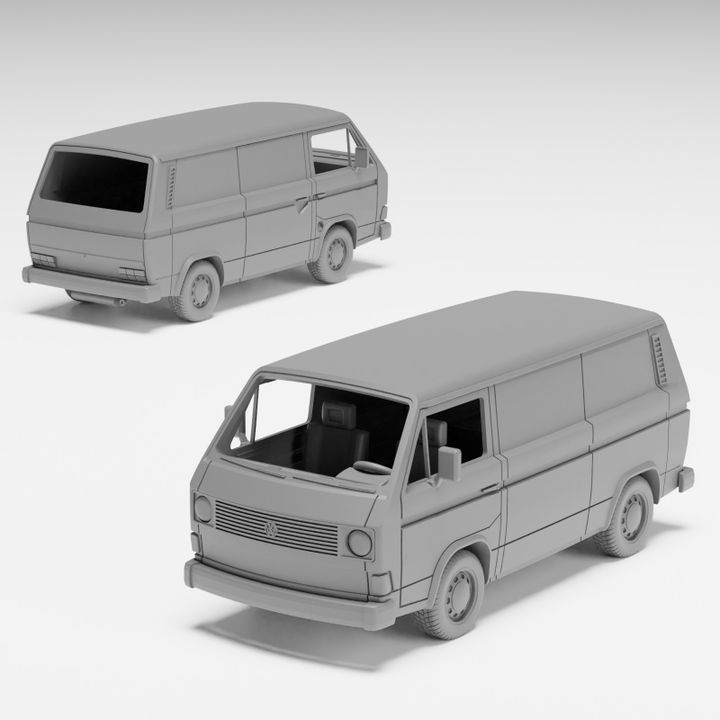 Download VW T3 Panel Van- H0 scale van model kit von ScaleHQ