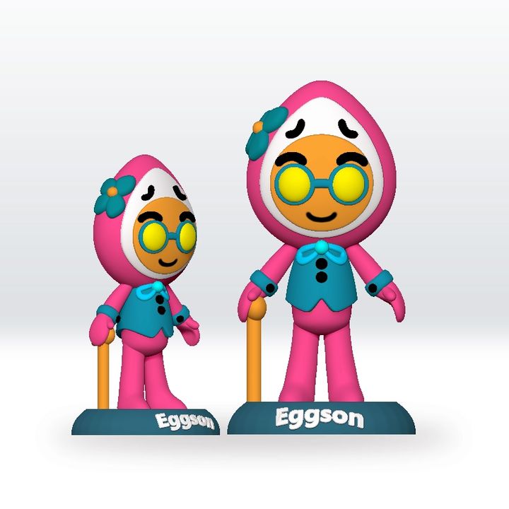 3D Printable Eggson STL file 3D Model,Eggson Dandy world 3D Model ...