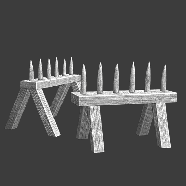 3D Printable Medieval piked defenses - Wargaming accessories by ...