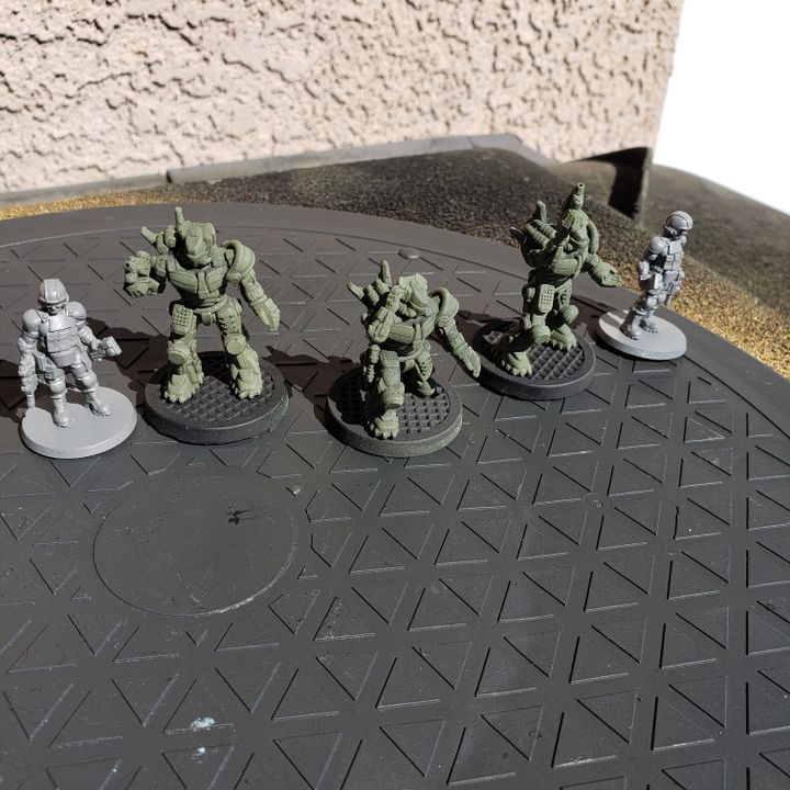 3D Printable 28mm CAT Commanders-Armored Command Figures by John Bear Ross