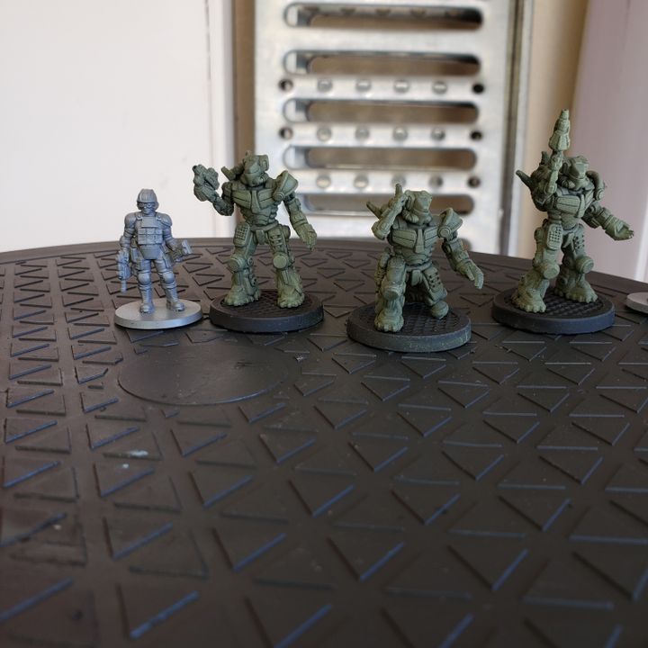 3D Printable 28mm CAT Commanders-Armored Command Figures by John Bear Ross
