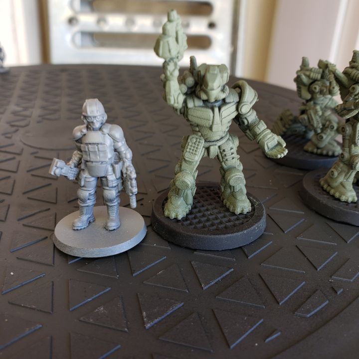 3D Printable 28mm CAT Commanders-Armored Command Figures by John Bear Ross