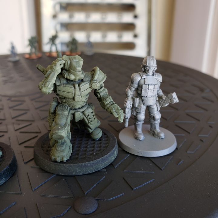 3D Printable 28mm CAT Commanders-Armored Command Figures by John Bear Ross