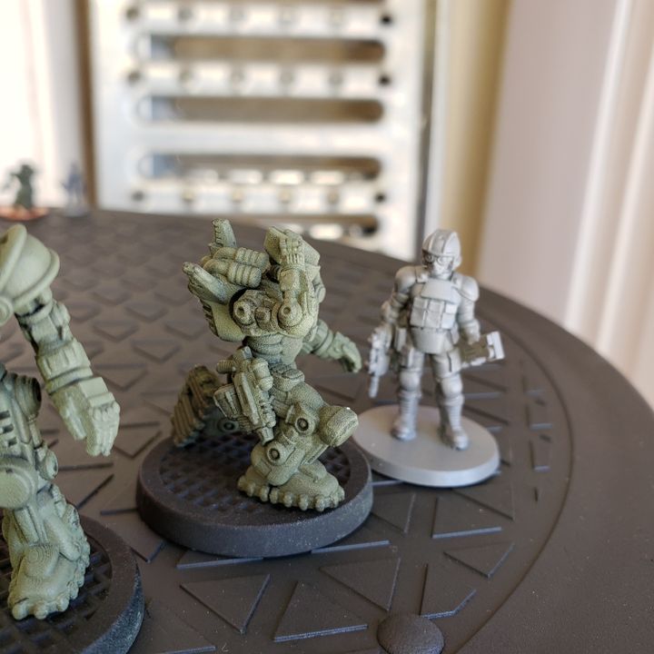 3D Printable 28mm CAT Commanders-Armored Command Figures by John Bear Ross