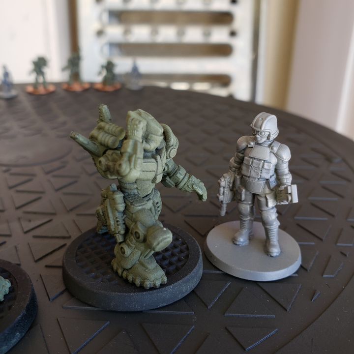 3D Printable 28mm CAT Commanders-Armored Command Figures by John Bear Ross