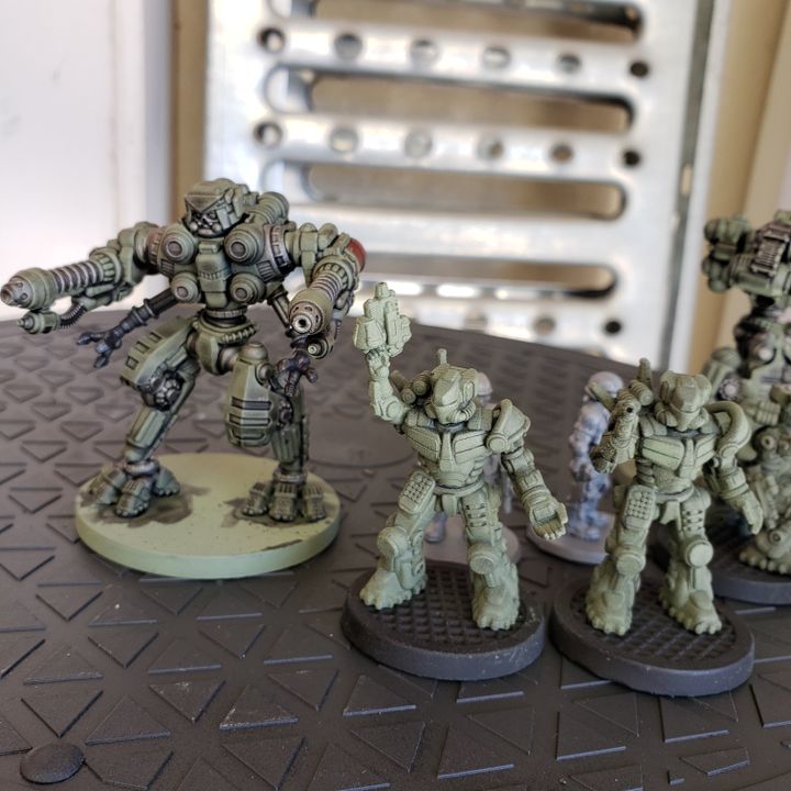 3D Printable 28mm CAT Commanders-Armored Command Figures by John Bear Ross