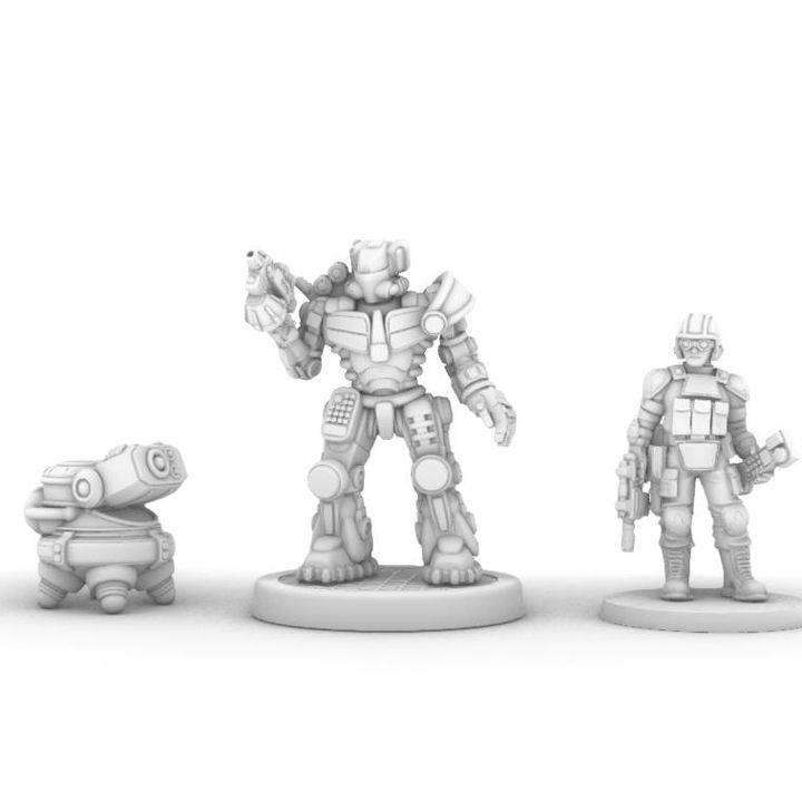3D Printable 28mm CAT Commanders-Armored Command Figures by John Bear Ross