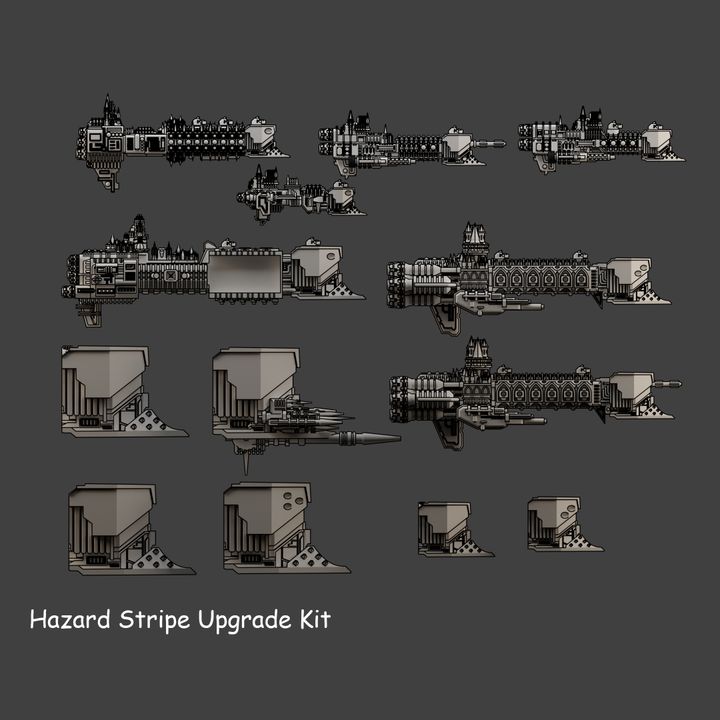 3D Printable Hazard Stripe Upgrade Kit by Space Cowboys