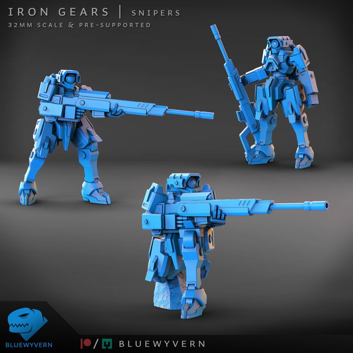 3D Printable Iron Gears - Complete Set D by BlueWyvern