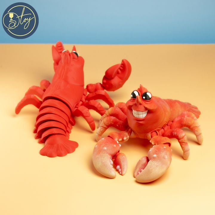 3D Printable Articulated Lobster by Atoy