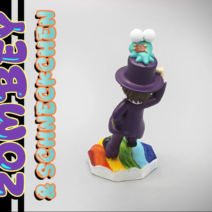 3D Printable YouTuber Figurine - Zombey by Rainbow Rat Art