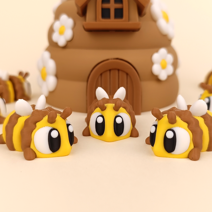 3D Printable Flexi Bee/Beehive House Print-in-place by 3DGOB