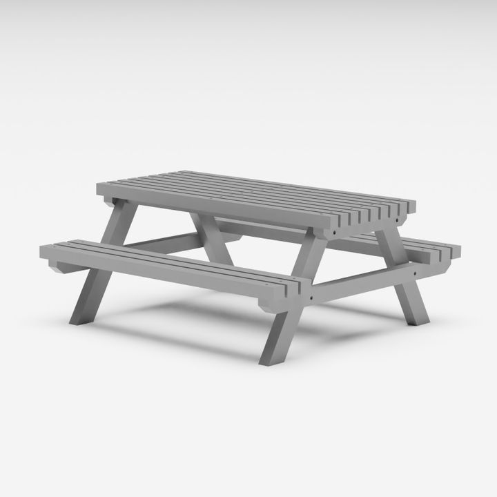 3D Printable Park benches pack - benches, picnic tables and gazebo H0 ...