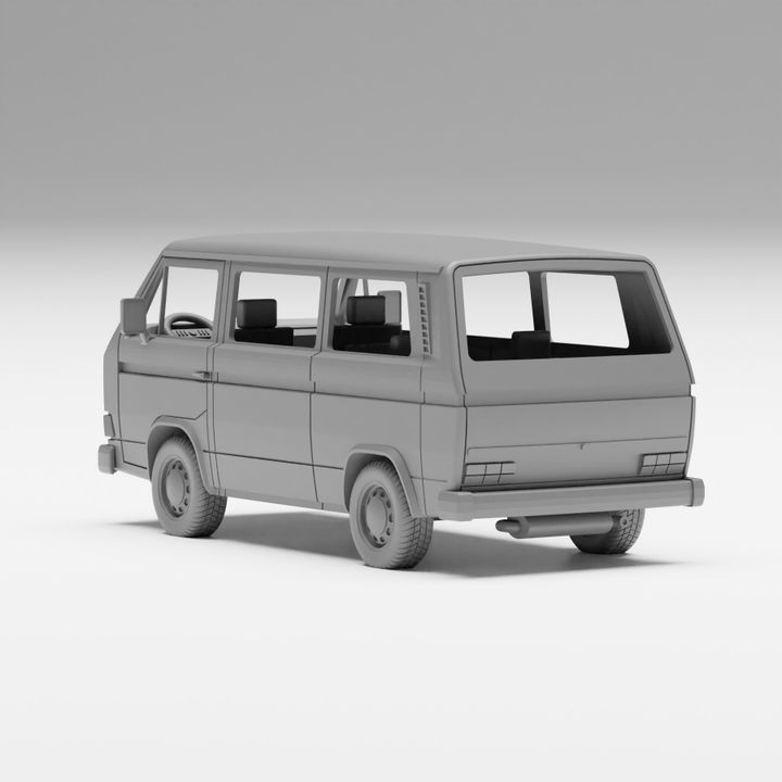 3D Printable VW T3 - H0 scale van model kit by ScaleHQ
