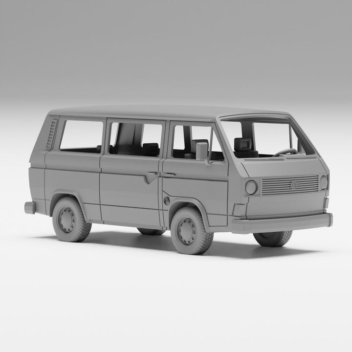 3D Printable VW T3 - H0 scale van model kit by ScaleHQ