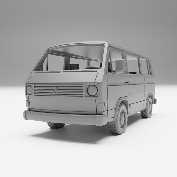 3D Printable VW T3 - H0 scale van model kit by ScaleHQ