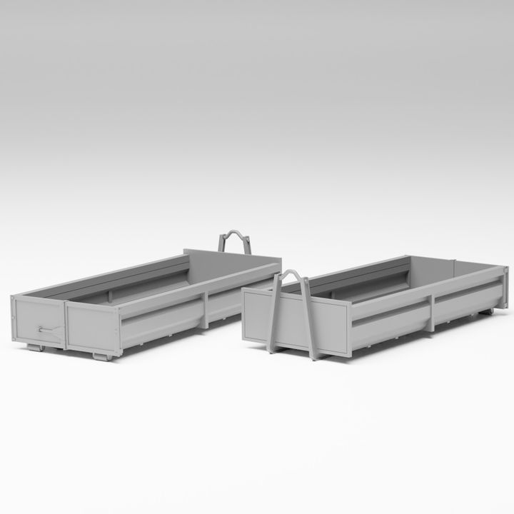 3D Printable Garbage pack - Set of 13 containers and bins in H0 scale ...