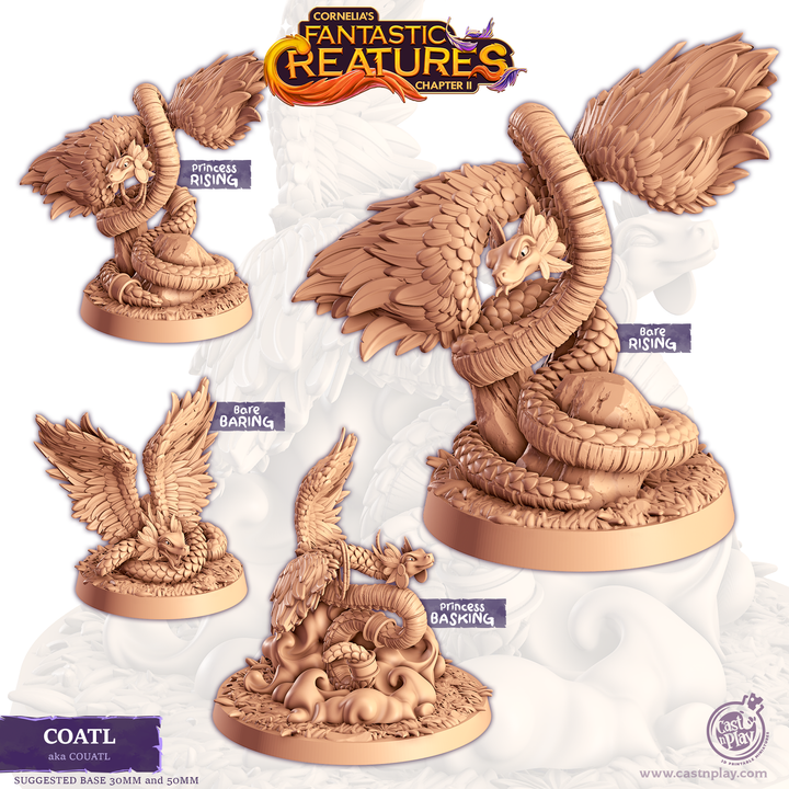 3D Printable Coatl - Couatl (Pre-Supported) - Fantastic Creatures ...