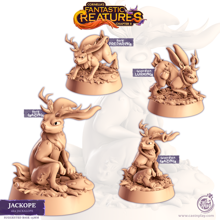 3D Printable Jackope - Jackalope (Pre-Supported) - Fantastic Creatures | Cast n Play by Cast n Play