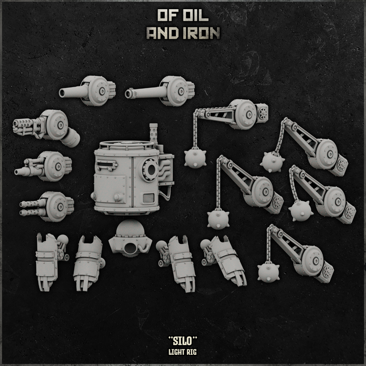 3D Printable "Silo" Light Rig | Dieselpunk Mech by Scoutsifer Studio