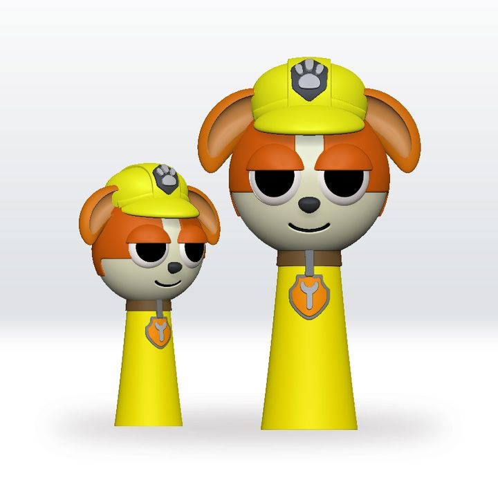 3D Printable Sprunki Paw Patrol Rubble STL file 3D Model Character ...