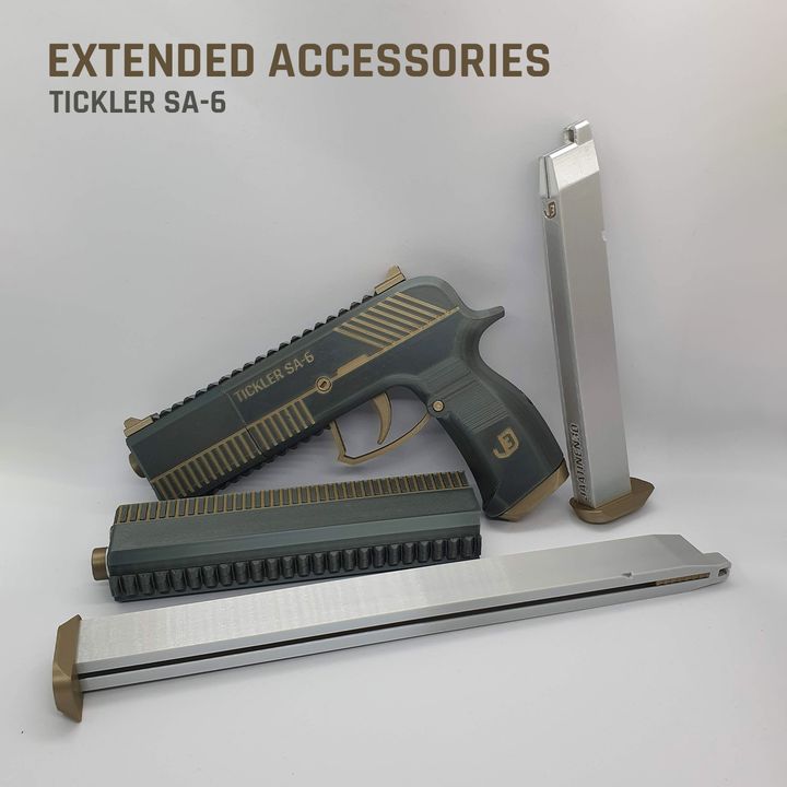 3D Printable Tickler SA-6 — Extended Accessories by Jaatinen3D