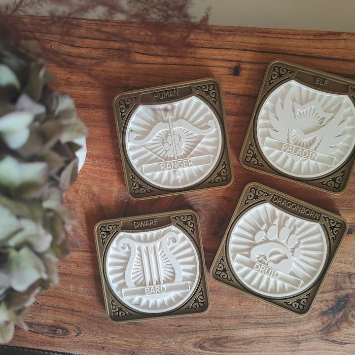 3D Printable The Character Coasters by Markus Moberg