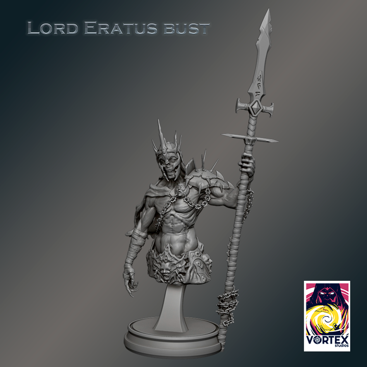 3D Printable Lord of Lost Souls: Eratus - Bust by Vortex Studios