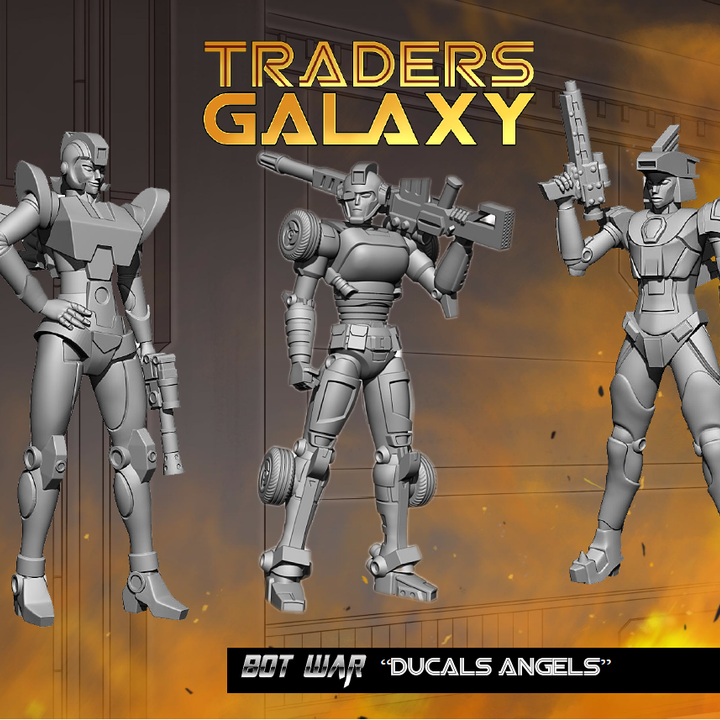 3D Printable Bot War - Ducals Angels part1 by Traders Galaxy Miniatures ...
