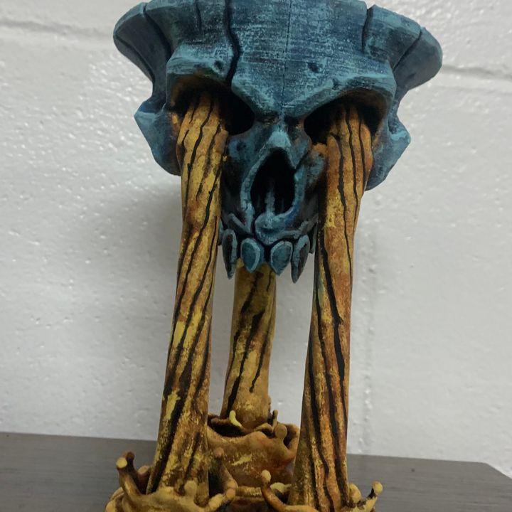 3D Print of Demon Gate - Skull Blood Platform by troyburns2