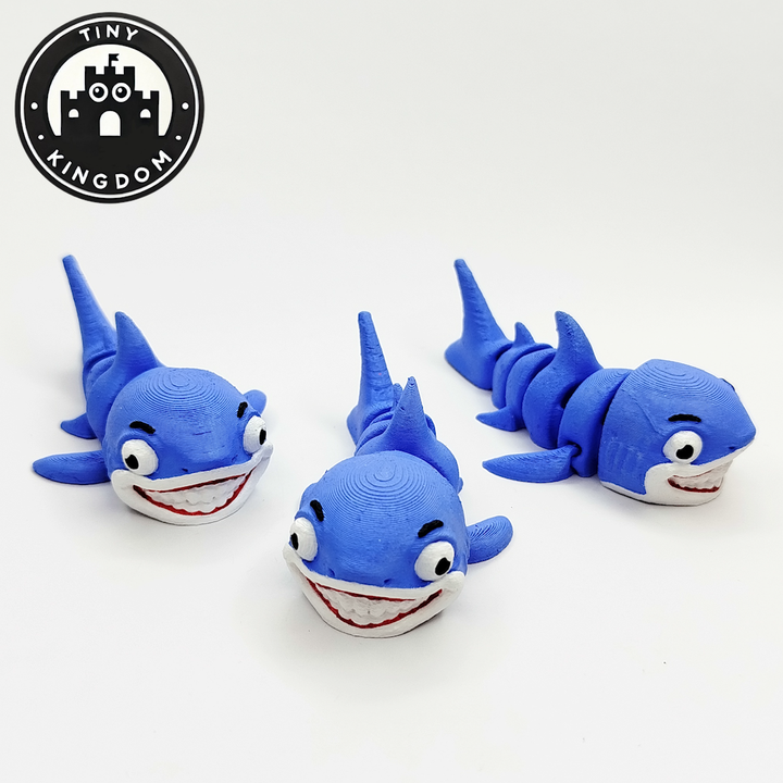 3D Printable Flexi Tiny Shark , Articulated fidget figure, keychain ...