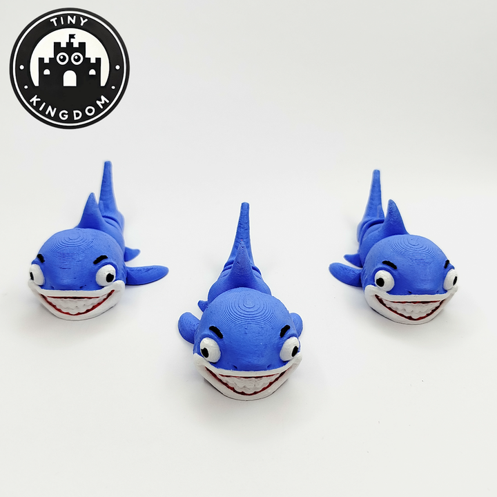 3D Printable Flexi Tiny Shark , Articulated fidget figure, keychain ...