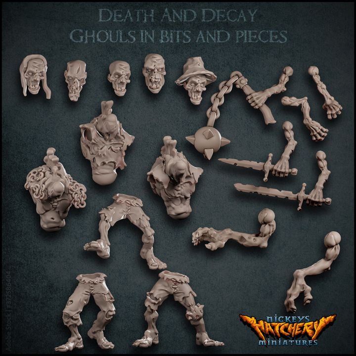 3D Printable Ghouls Set 01 | The Gorger Throng by Nickey's Hatchery
